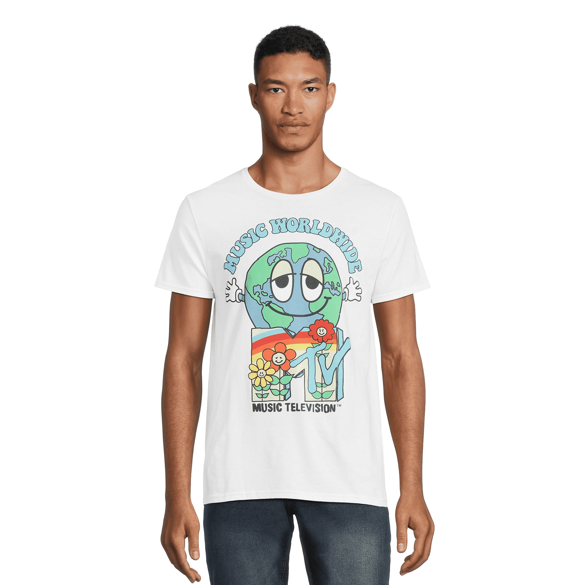 MTV Music Worldwide Men’s and Big Men’s Graphic Tee - Walmart.com