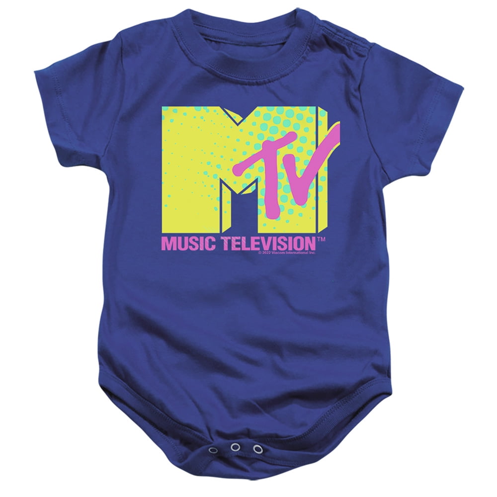 MTV Neon Logo Unisex Infant Snap Suit for Baby (6 Months) Royal Blue ...