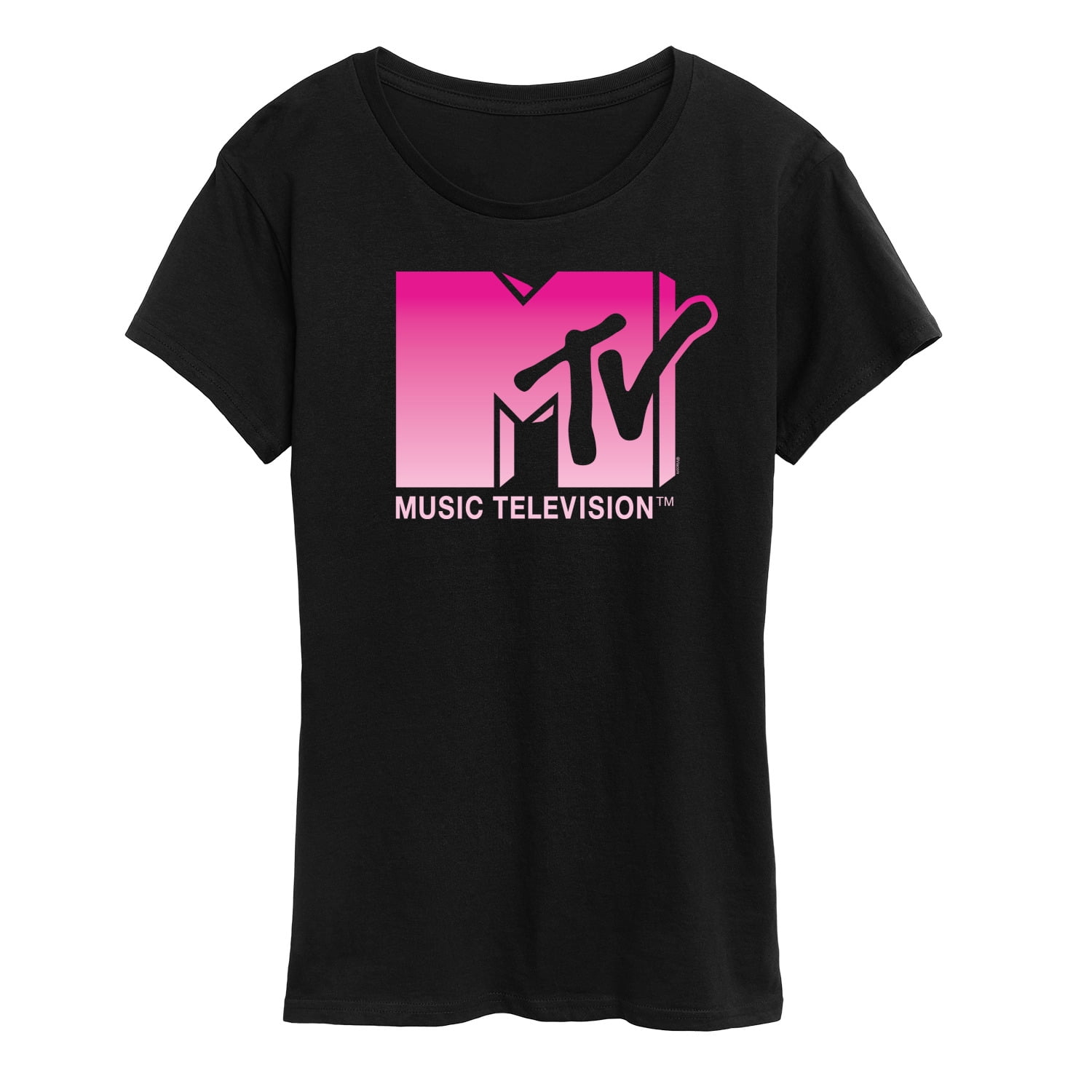MTV - Pink Ombre Logo - Women's Short Sleeve Graphic T-Shirt - Walmart.com