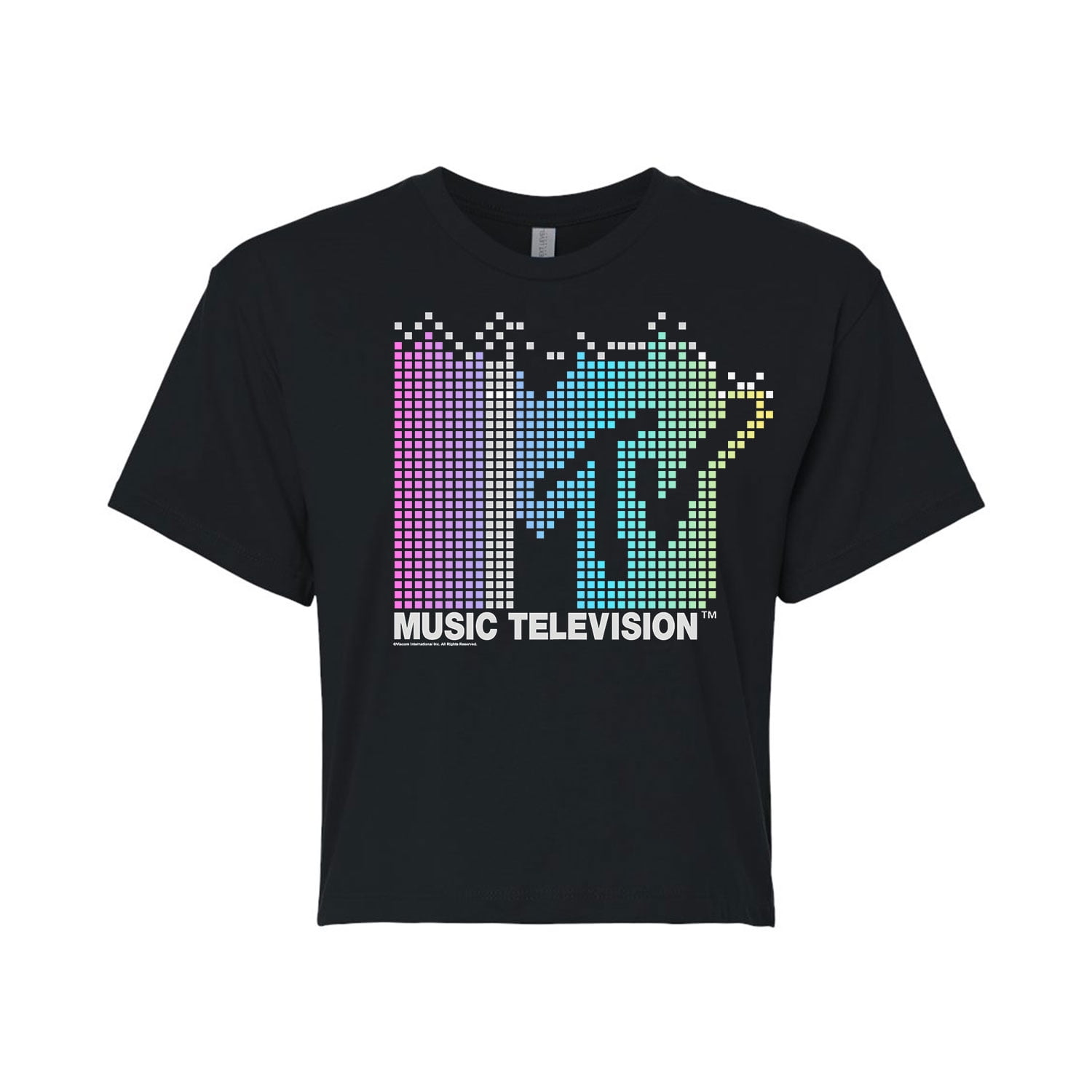 MTV - Pixel Art Logo - Juniors Cropped Tee - Walmart.com