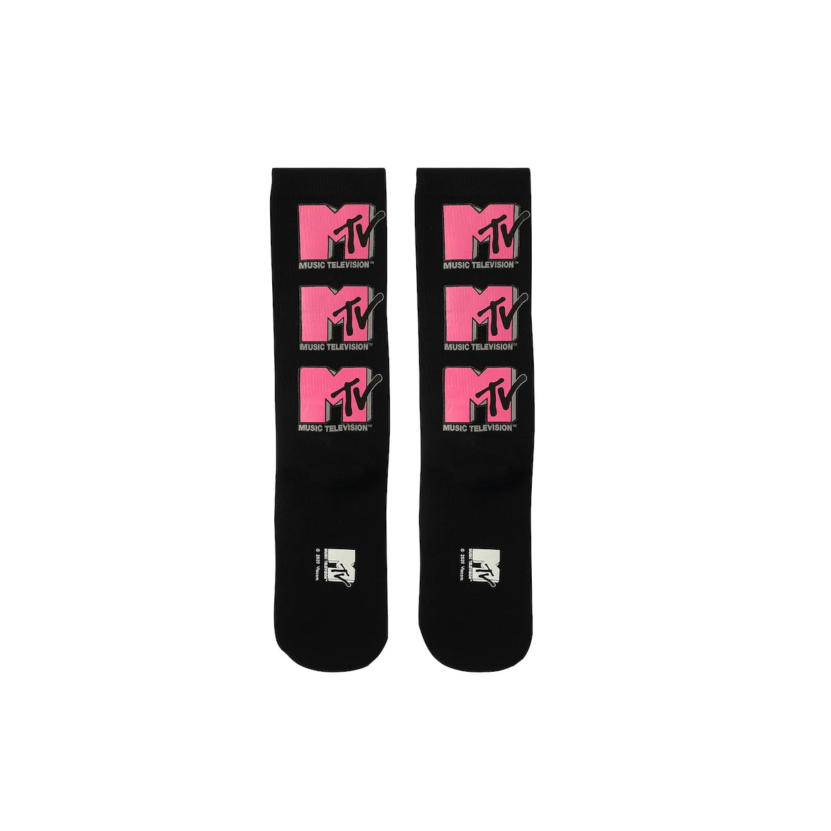 MTV Logo Men's Black Crew Socks - Walmart.com