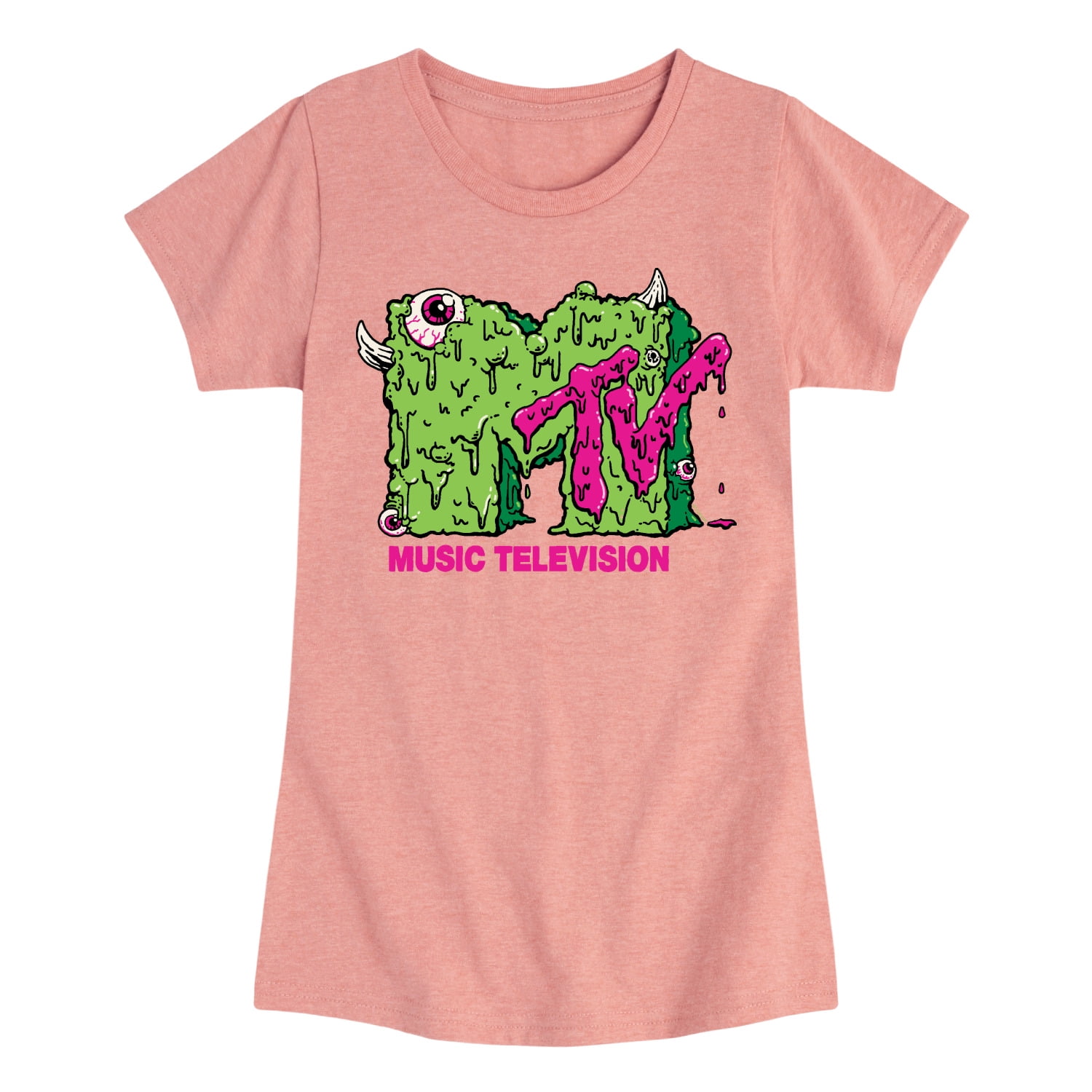 MTV - Slime Logo - Toddler & Youth Girls Short Sleeve Graphic T-Shirt ...