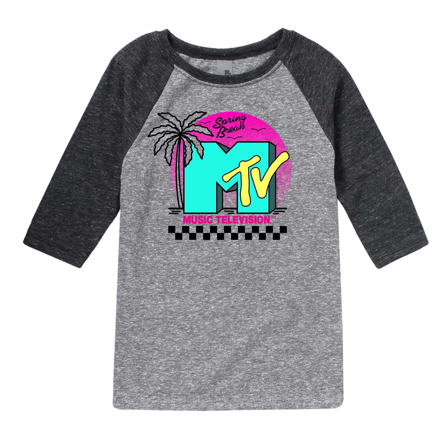 MTV - Spring Break Beach MTV - Toddler And Youth Raglan - Walmart.com