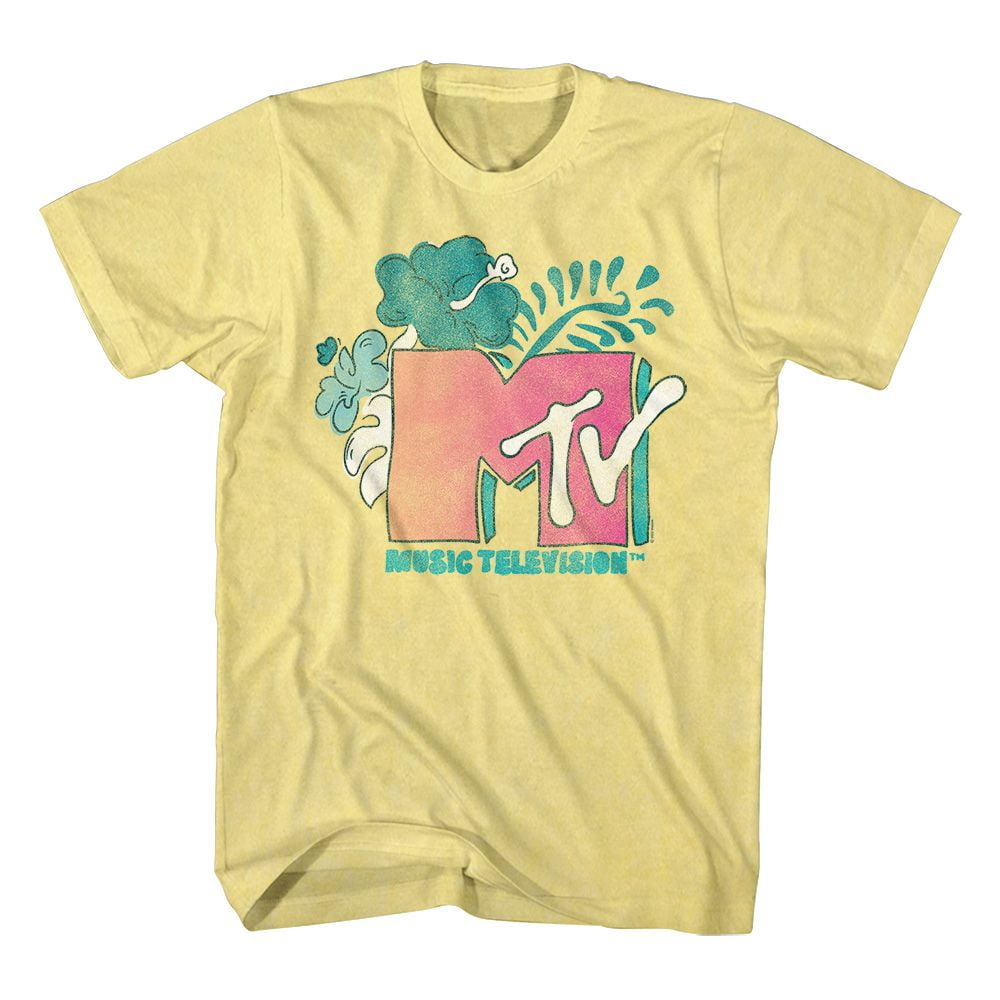 MTV Tropical Logo Yellow Heather Adult T-Shirt 2Xl - Walmart.com