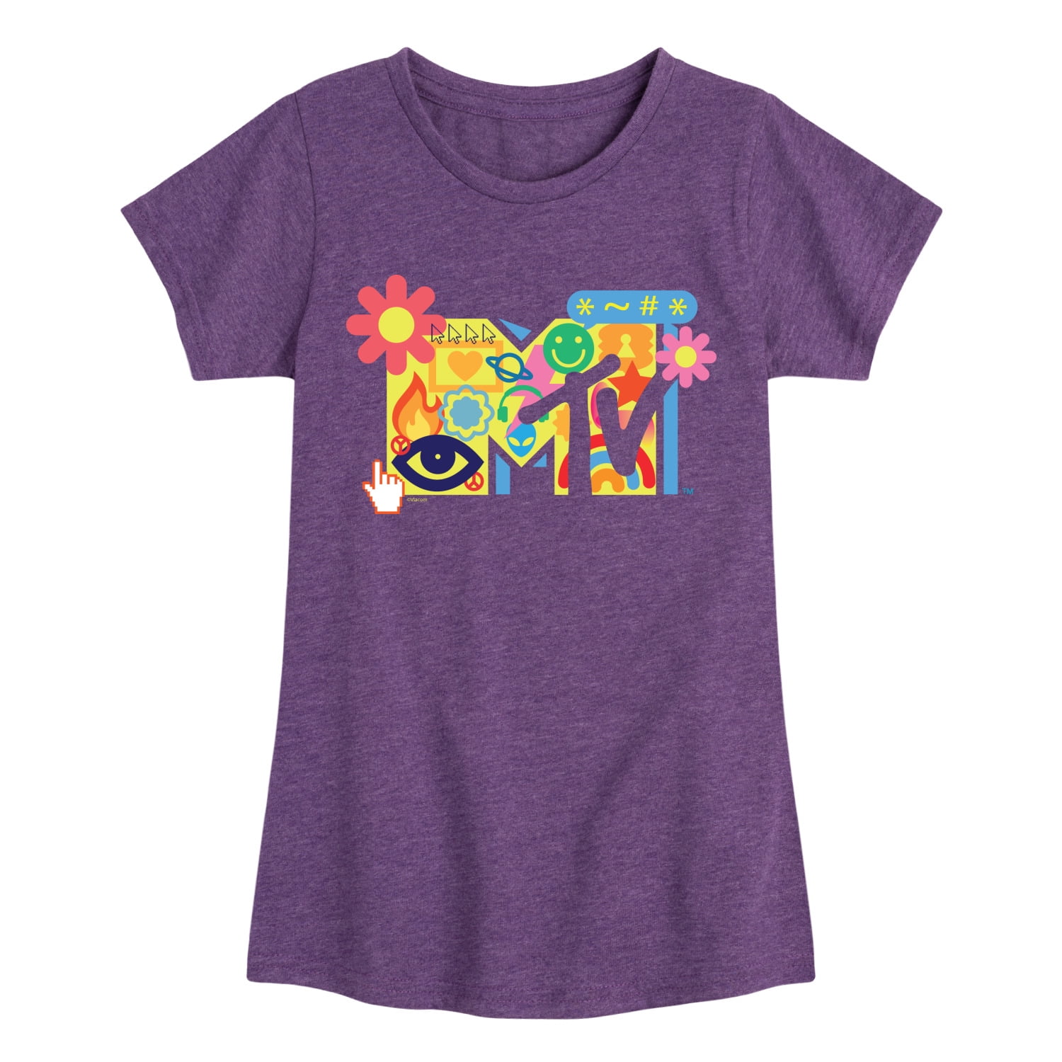 MTV - Y2k Logo - Toddler & Youth Girls Short Sleeve Graphic T-Shirt ...