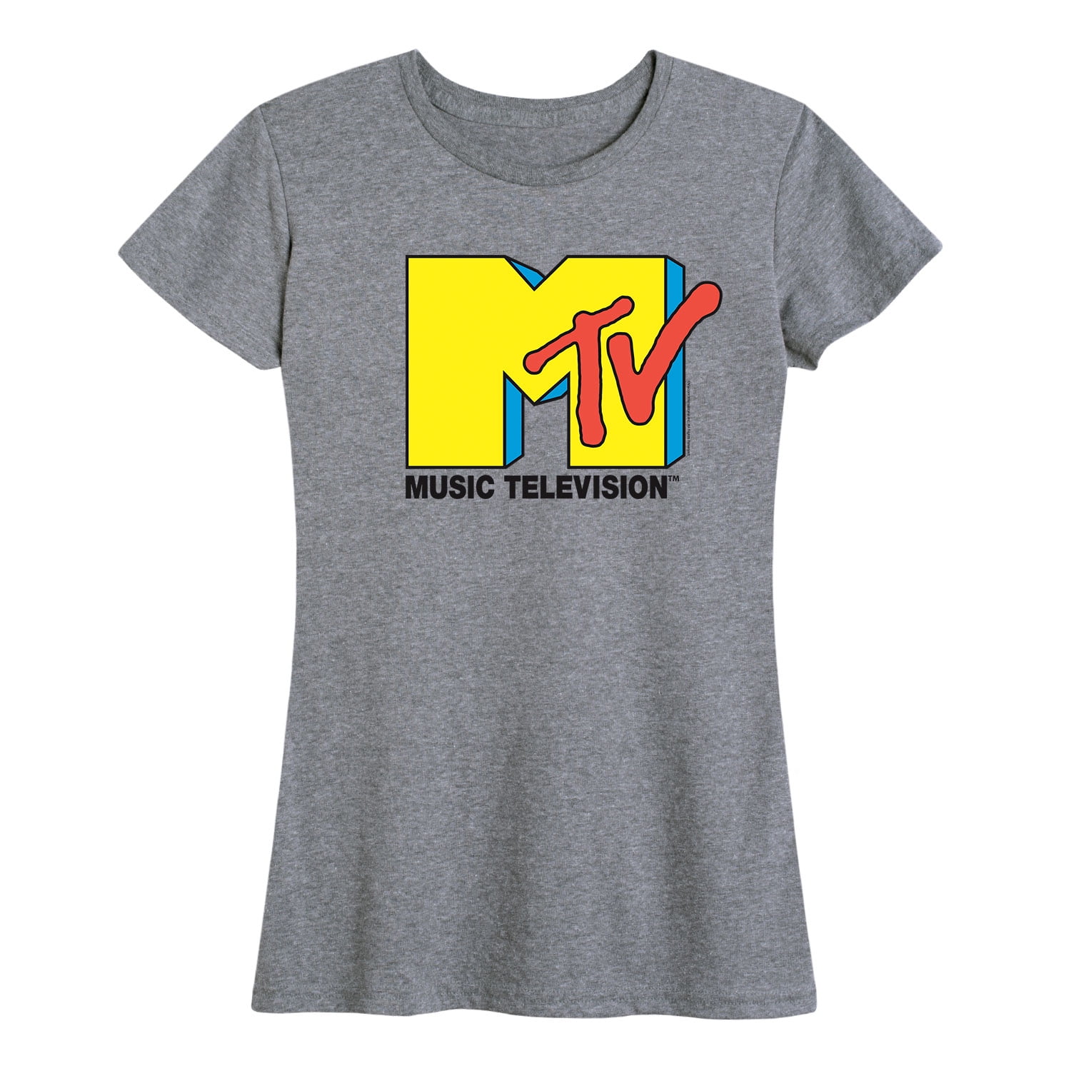 MTV - Yellow And Orange MTV Logo - Women's Short Sleeve Graphic T-Shirt ...