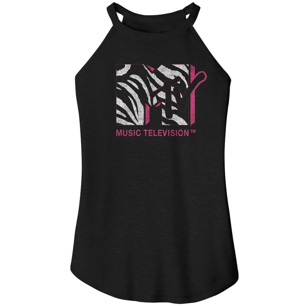 MTV Zebra Black Women's Sleeveless Rocker Tank Top - Walmart.com
