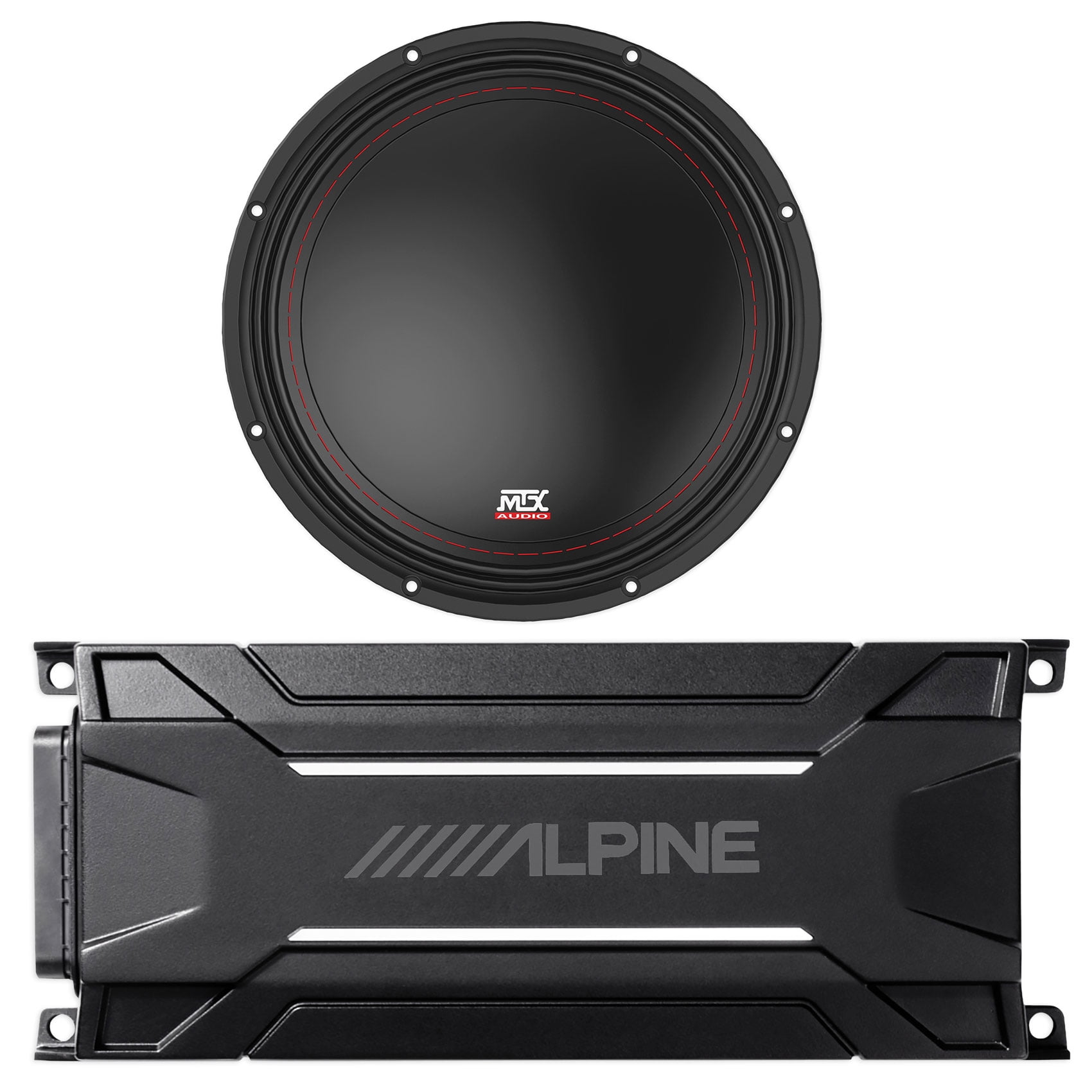 MTX 3510-02 10" 250 Watt RMS SVC 2-ohm Car Audio Subwoofer+Alpine Mono ...