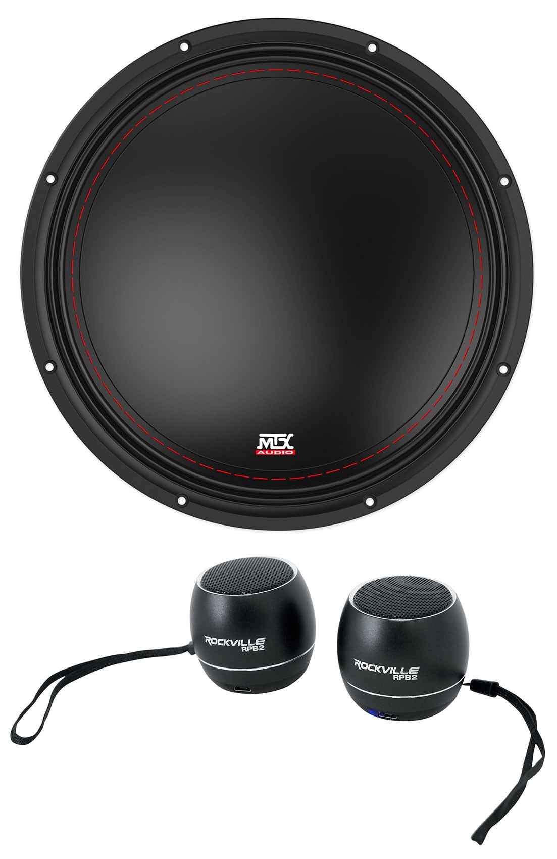 MTX 3512-02 12" 250 Watt RMS SVC 2-ohm Car Audio Subwoofer Sub+Home ...