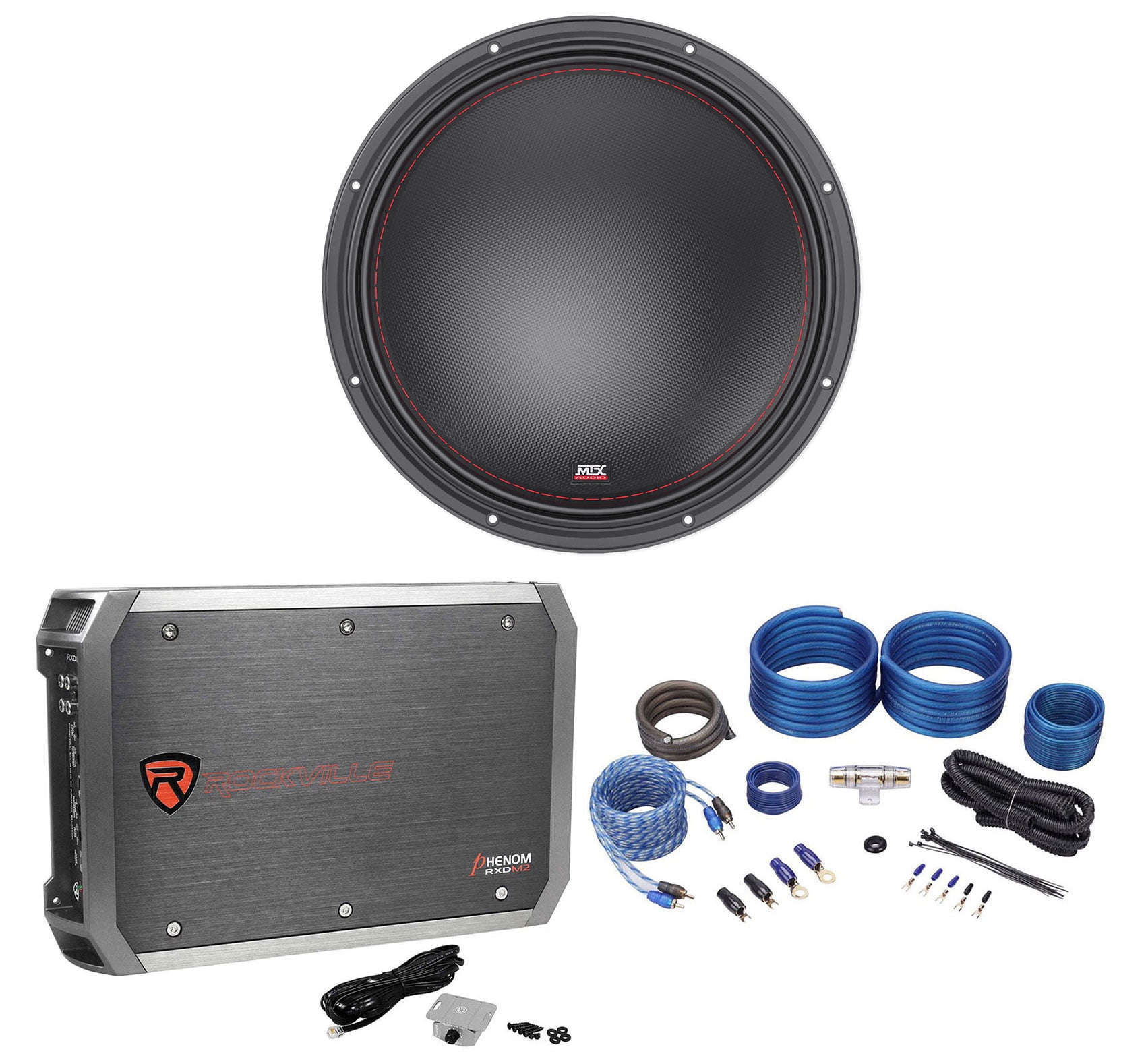 MTX 7515-22 15" 750w RMS Competition Car Subwoofer Sub+Mono Amplifier ...