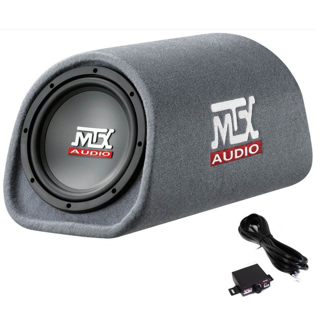MTX AUDIO 8" 240W Car Subwoofer Tube Box w/ BOSS Audio Wiring Kit ...