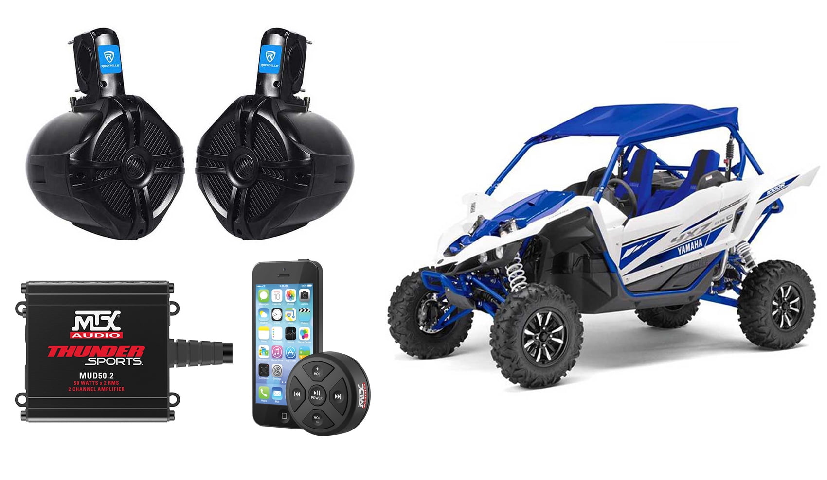 MTX Audio Bluetooth Controller+Tower Speakers+2-Channel Amplifier For ...