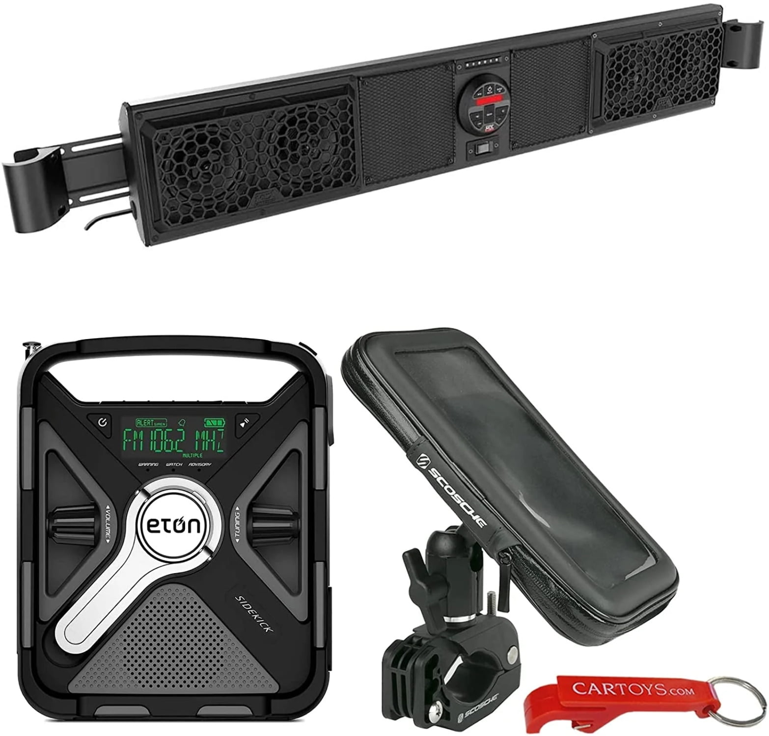 MTX Audio MUDSYS46 Bluetooth Overhead UTV Audio System Adventure Bundle ...