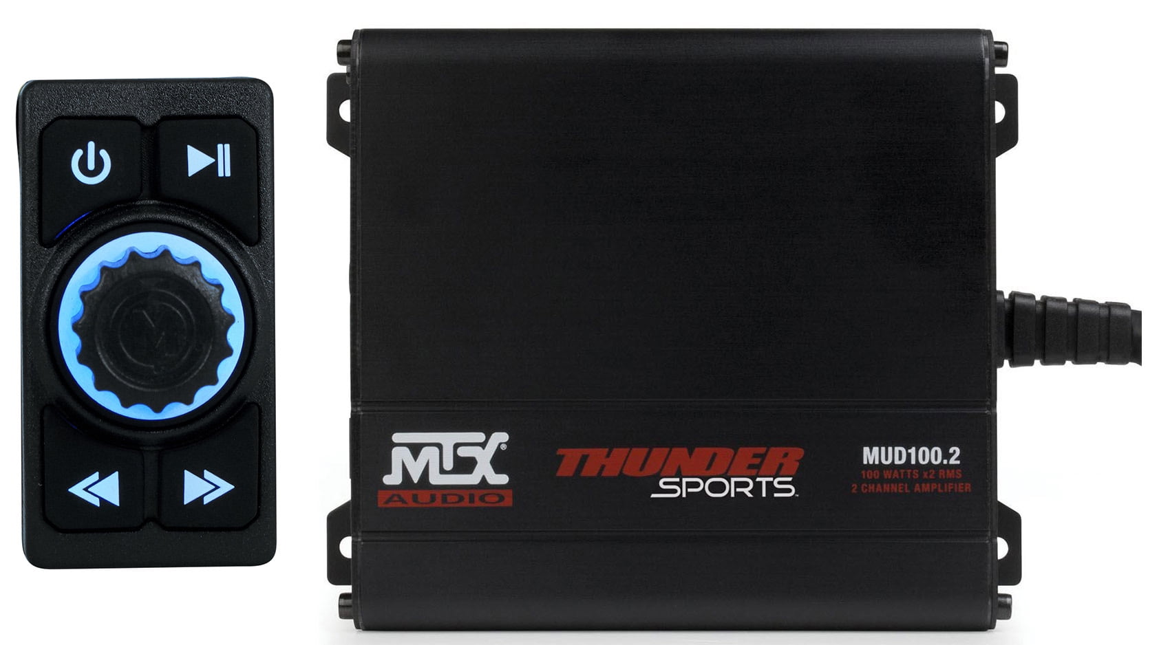 MTX MUD100.2 100w 2-Channel Amp+Memphis Audio Bluetooth Rocker Switch ...