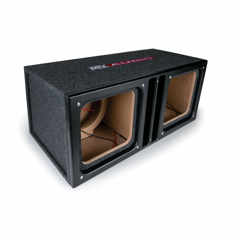 MTX SLH12X2S 12" Sledgehammer Dual Square Unloaded Enclosure Subwoofers ...