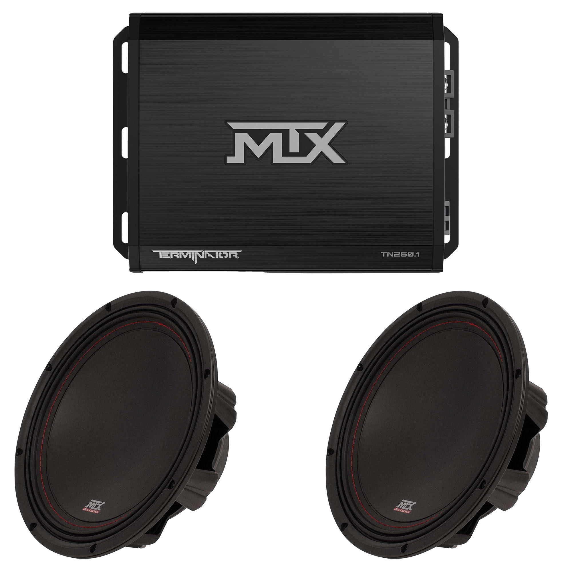 MTX TERMINATOR 250-Watt RMS 2Ω Mono Block Class D Amplifier and MTX ...