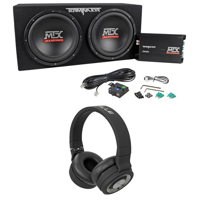 MTX Terminator TNP212D2 1200w 2 Ohm Dual 12” Subwoofers/Sub Box/Amp ...