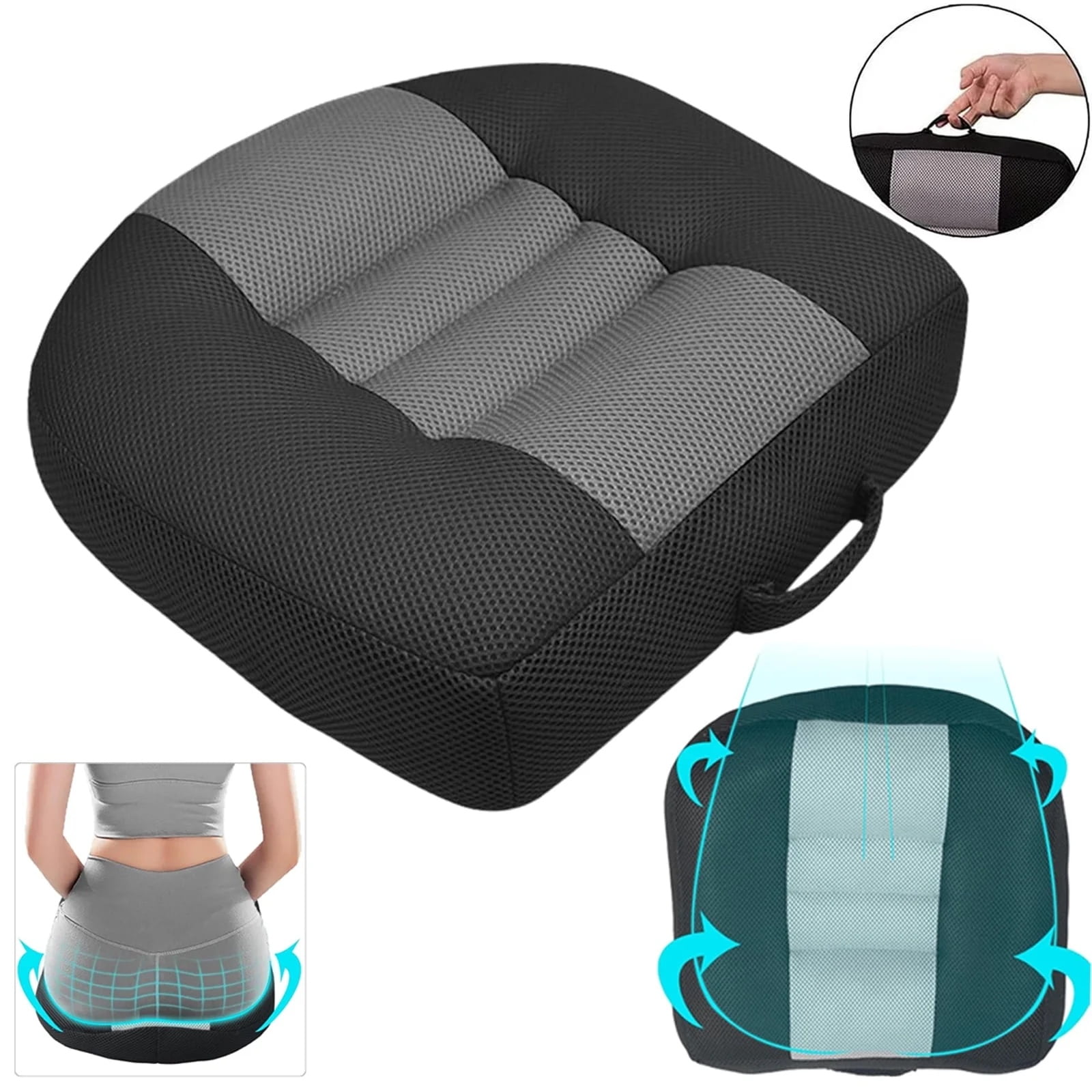 MTYIQS Adult Car Booster Seat Cushion Height Boost Mat Breathable Angle ...