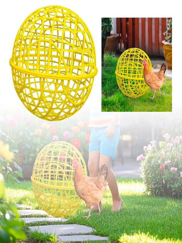 MU 11.8" Ball-Shaped Movable Chicken Coop Outdoor Rollable Round ...