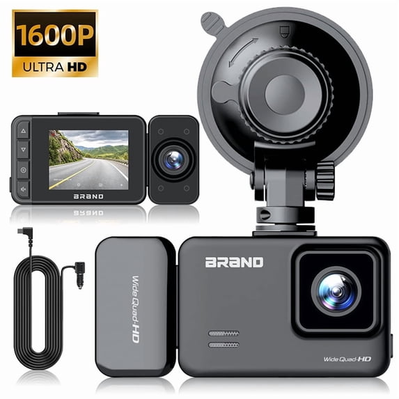 MUÜBAER Dash Cam 1080P Car Driving Recorder Two Lens Dashboard Car ...