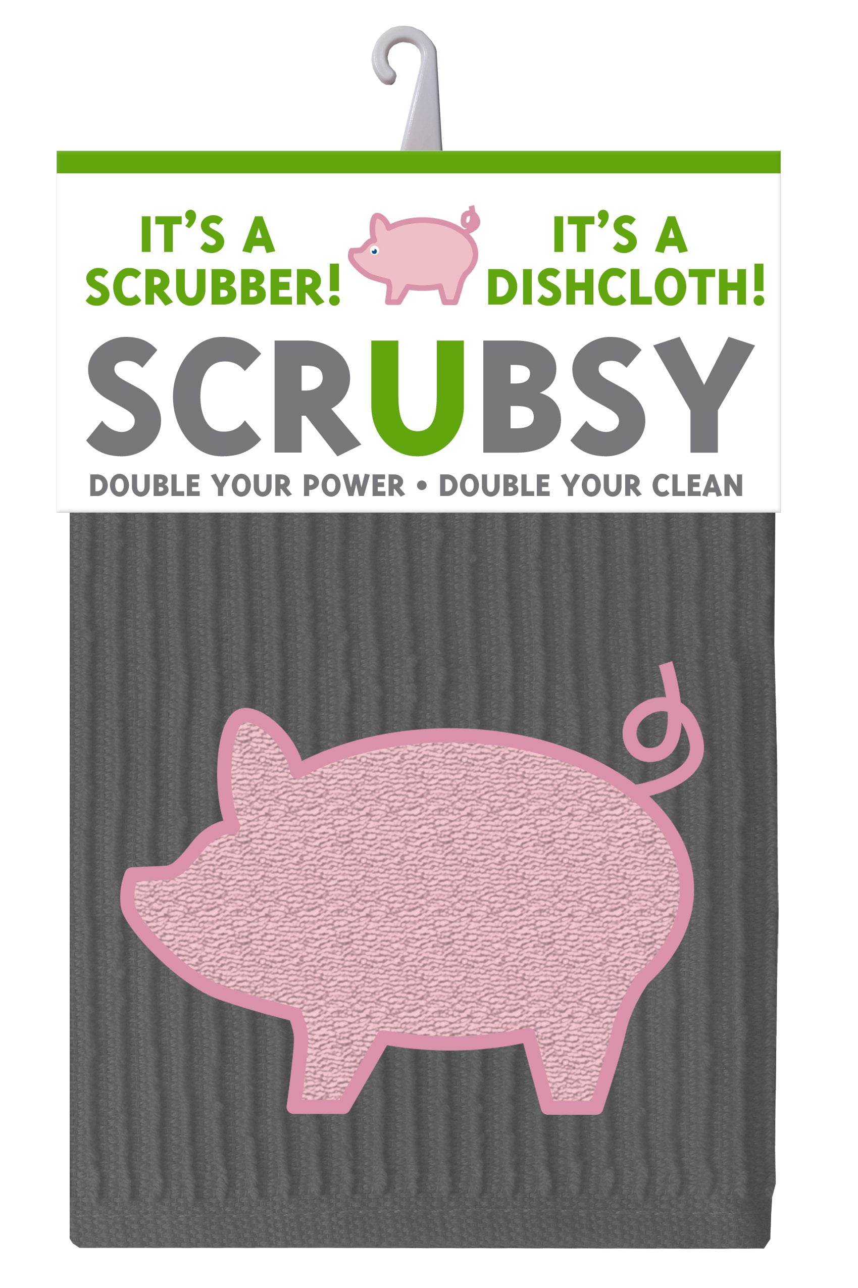 MU Kitchen SCRUBSY 2-in-1 Scrubber and Dishcloth - Pig - Walmart.com