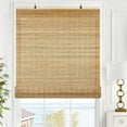 MUANNA Cordless Bamboo Blinds, Bamboo Roll Up Shades for Windows, Light ...