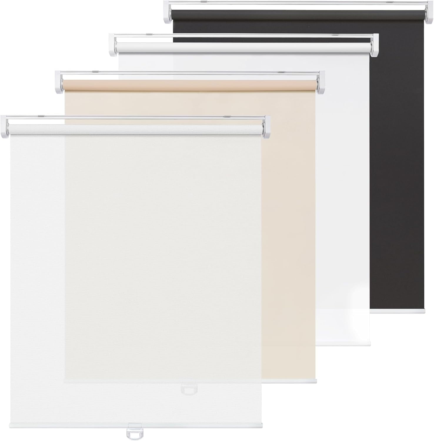 LazBlinds No Tools No Drill Cordless Roller Shades, Light Filtering ...