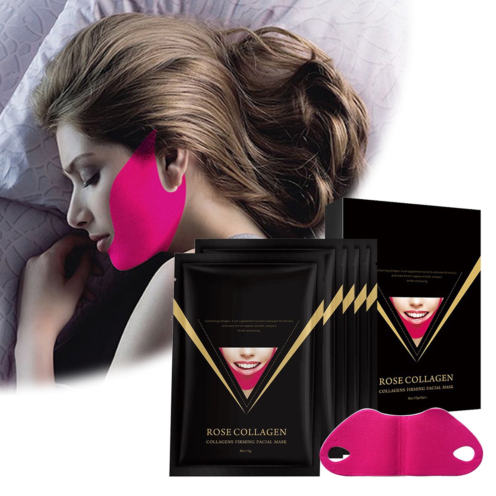 MUAXDA 5Pcs V Line Lifting Mask, Double Chin Mask, Jawline Shaper Mask ...