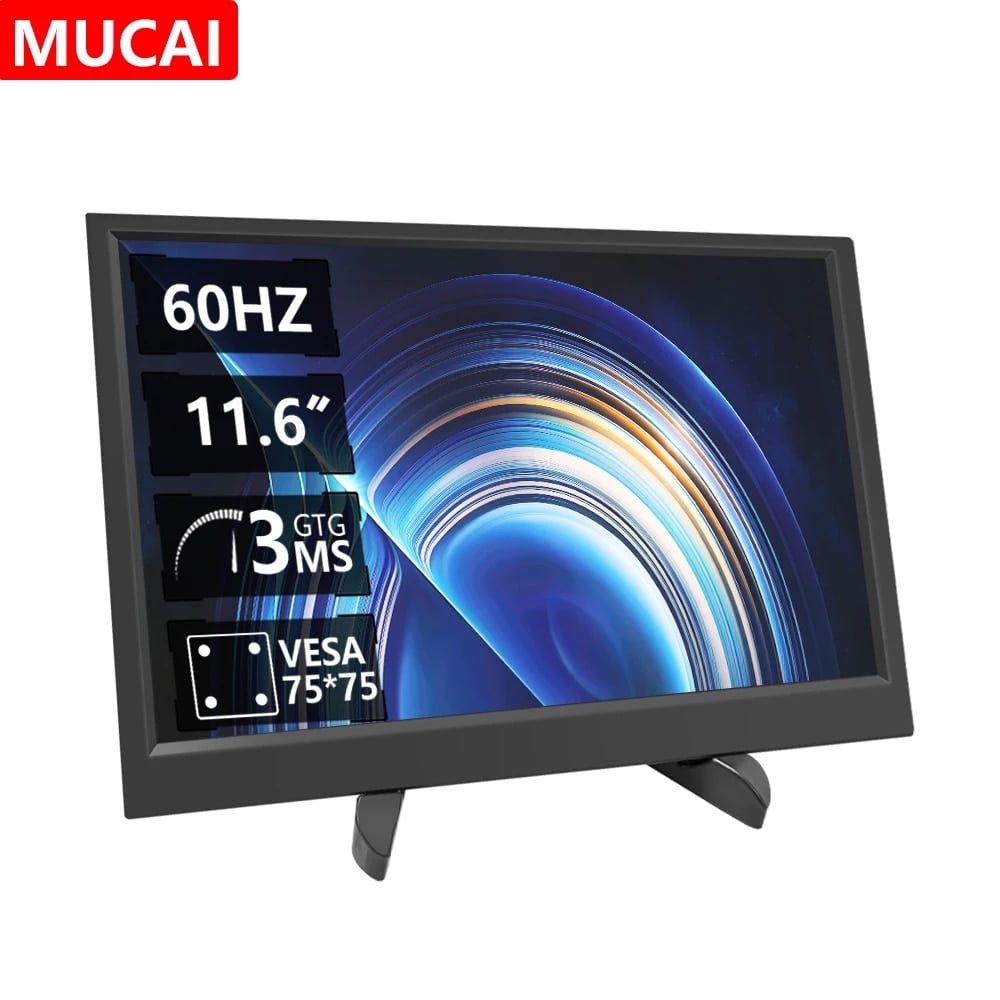 MUCAI 11.6 inch Portable Monitor 16:9 60Hz game screen 45% NTSC 250Cd/m² Laptop Mac Xbox PS4/5 ...