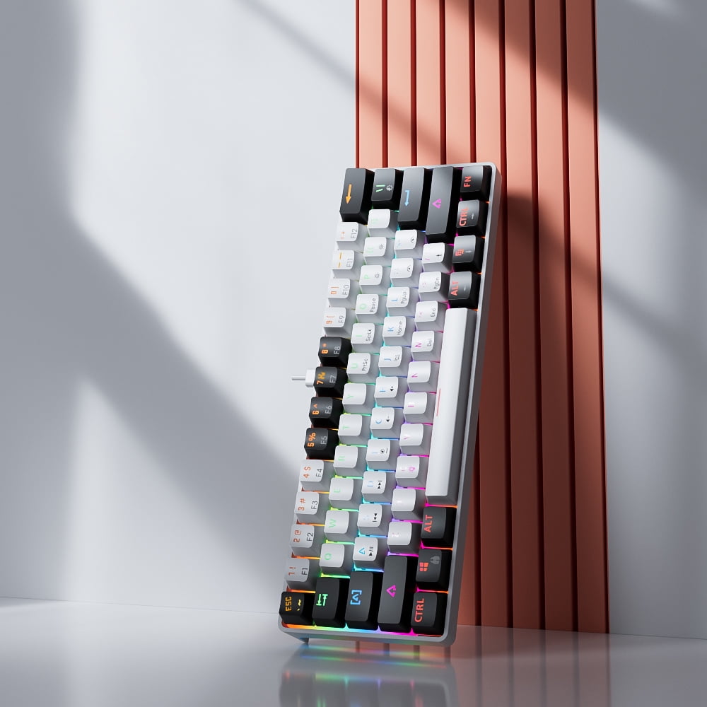 MUCAI 61 key gaming esports mechanical keyboard RGB illuminated hot ...