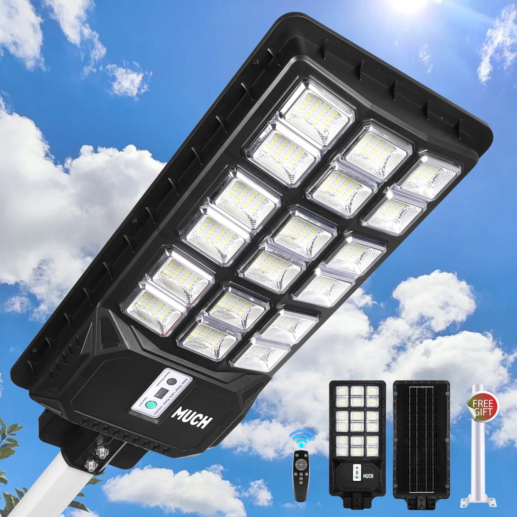 MUCH Solar Street Light 3000W Super Bright Solar Outdoor Lights ...