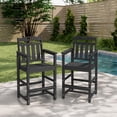MUCHENGHY 27" HDPE Outdoor Bar Stool, Weather Resistant Patio High ...