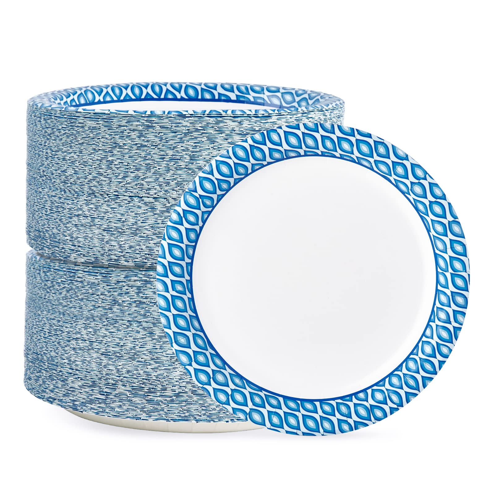 MUCHII 8.375 Inch Disposable Paper Plates, AFN1300 Count Soak and Cut ...