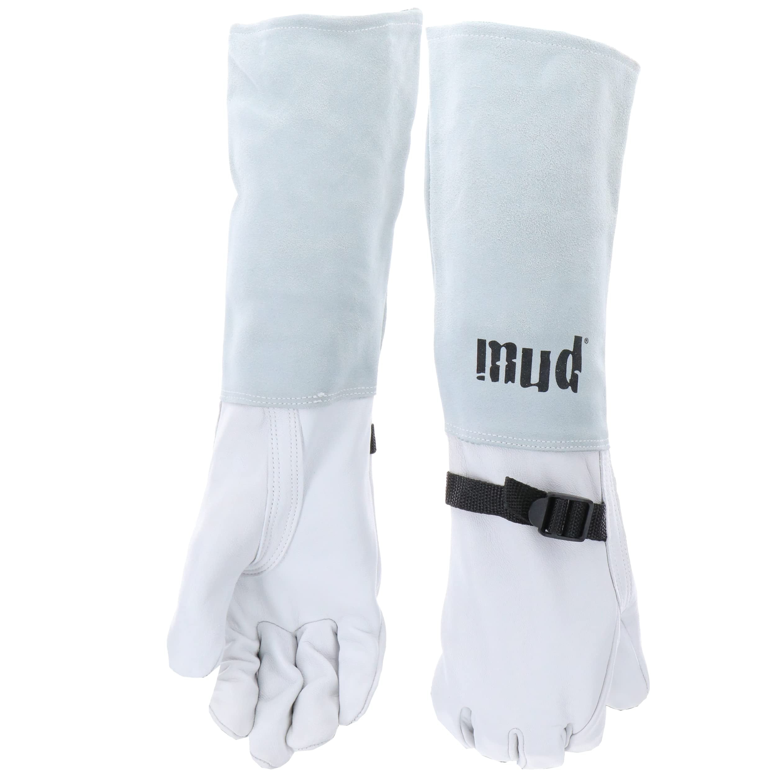 MUD Garden Goatskin Leather Extended Cuff Garden Gloves Mud Gauntlet ...