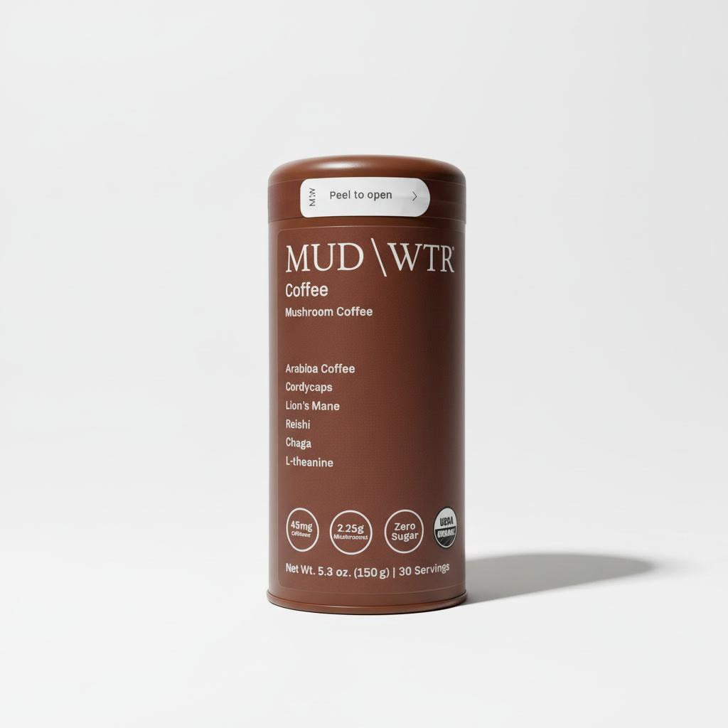 MUDWTR MUSHROOM COFFEE (30 servings) - Organic Blend of Arabica Coffee ...