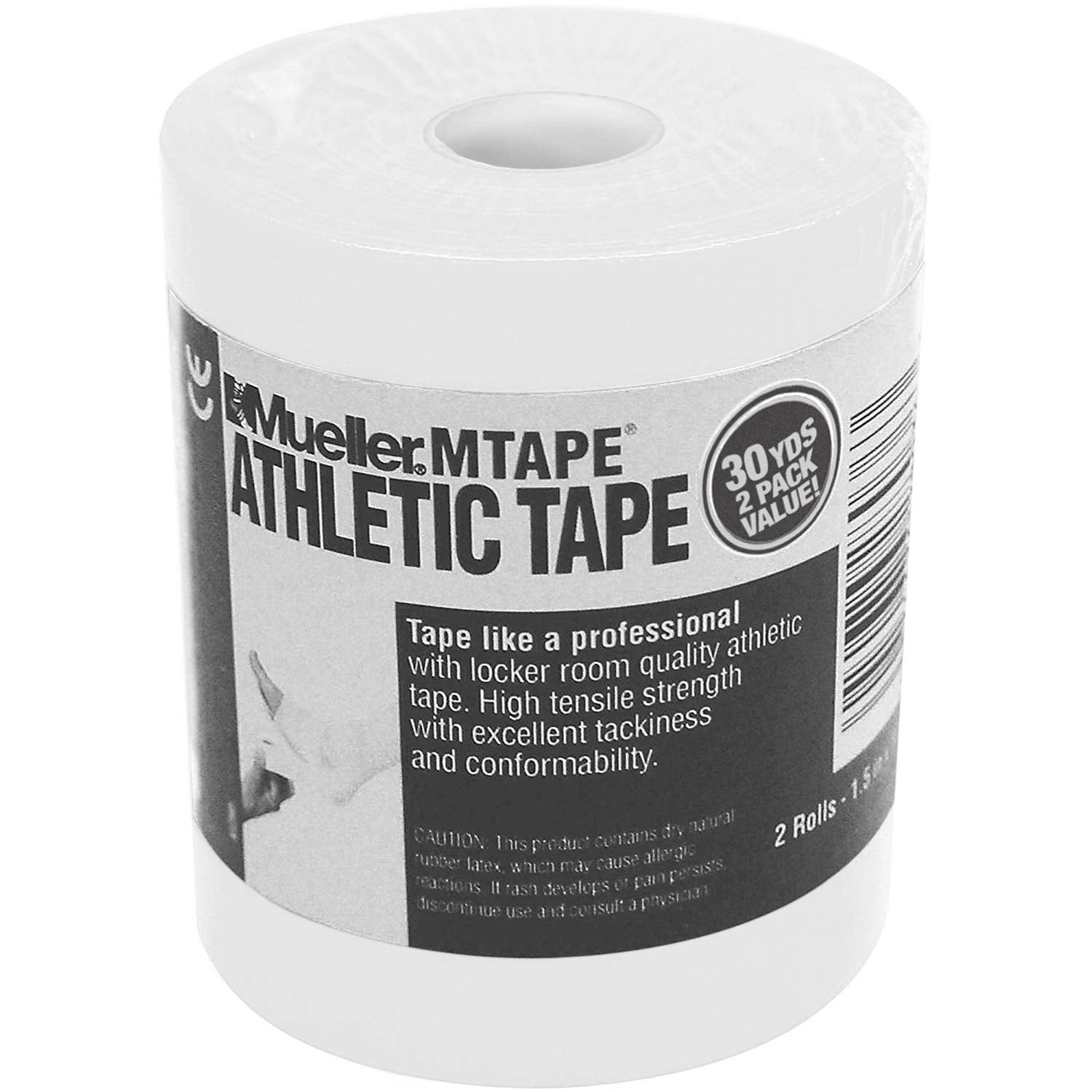 MUELLER Athletic Tape, 1.5" x 15yd Roll, White, 2 Pack C27 - Walmart.com