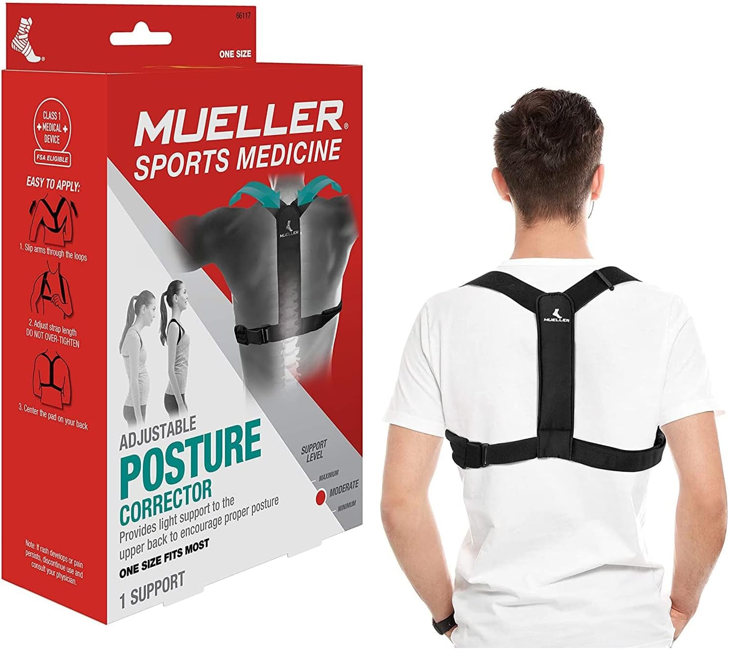 MUELLER Sports Medicine Posture Corrector for Women and Men, Adjustable ...