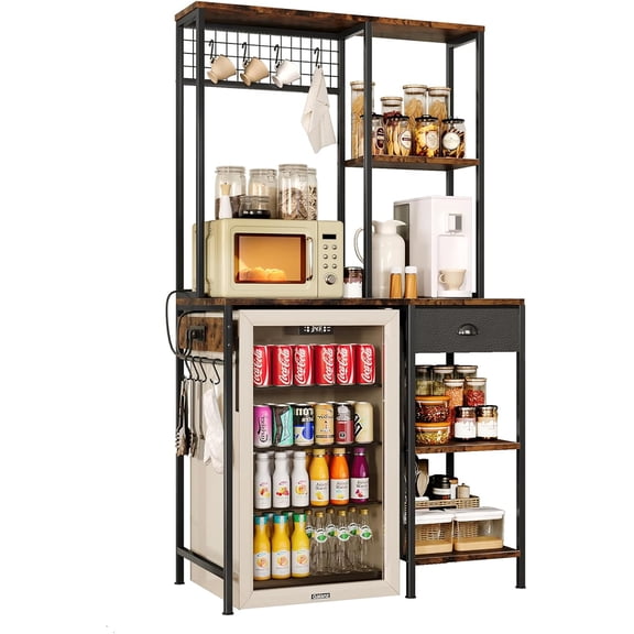 Shelves Around Mini Fridge