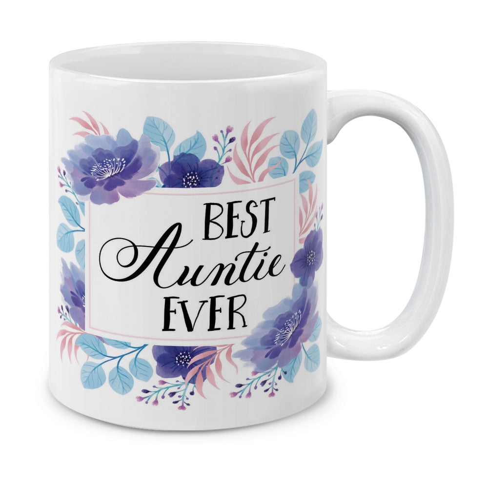 MUGBREW 11 Oz Ceramic Tea Cup Coffee Mug, Best Auntie Ever - Walmart.com