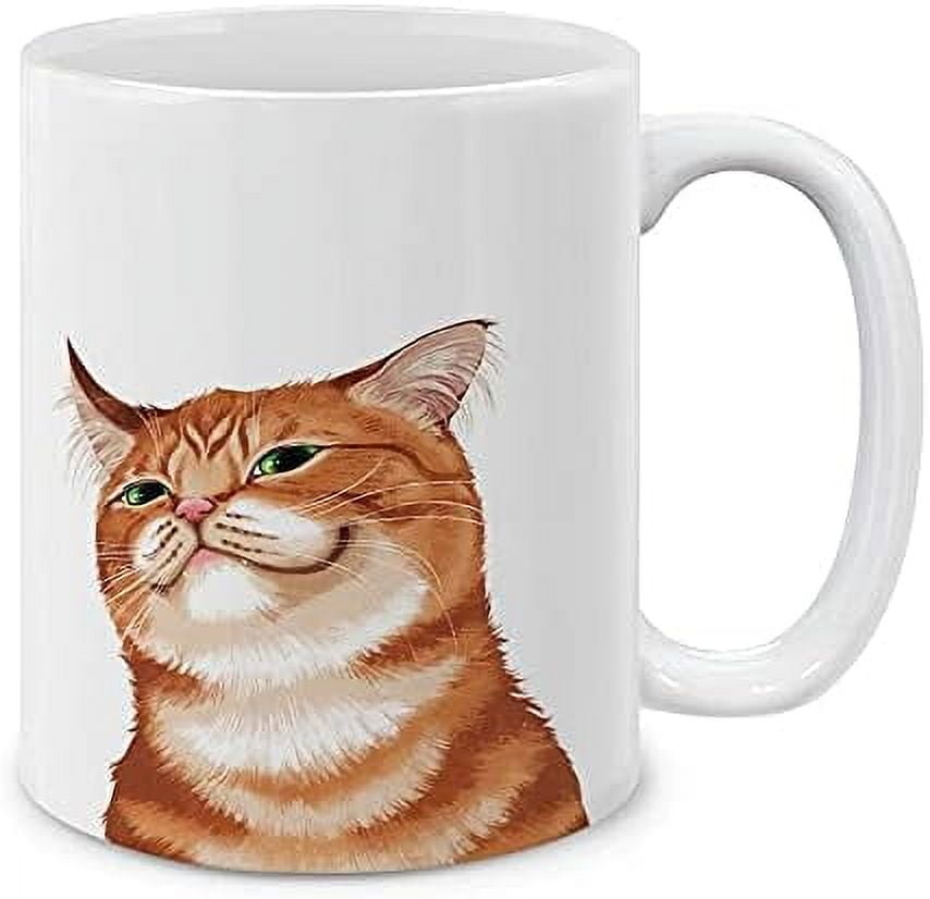 MUGBREW Orange Tabby Kitten Cat Ceramic Coffee Mug Tea Cup, 11 OZ ...