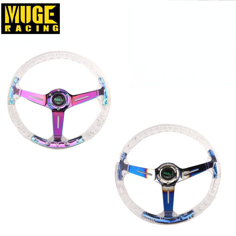 MUGE-Racing Transparent Steering Wheel 14 Inch 340mm Sport Acrylic ...