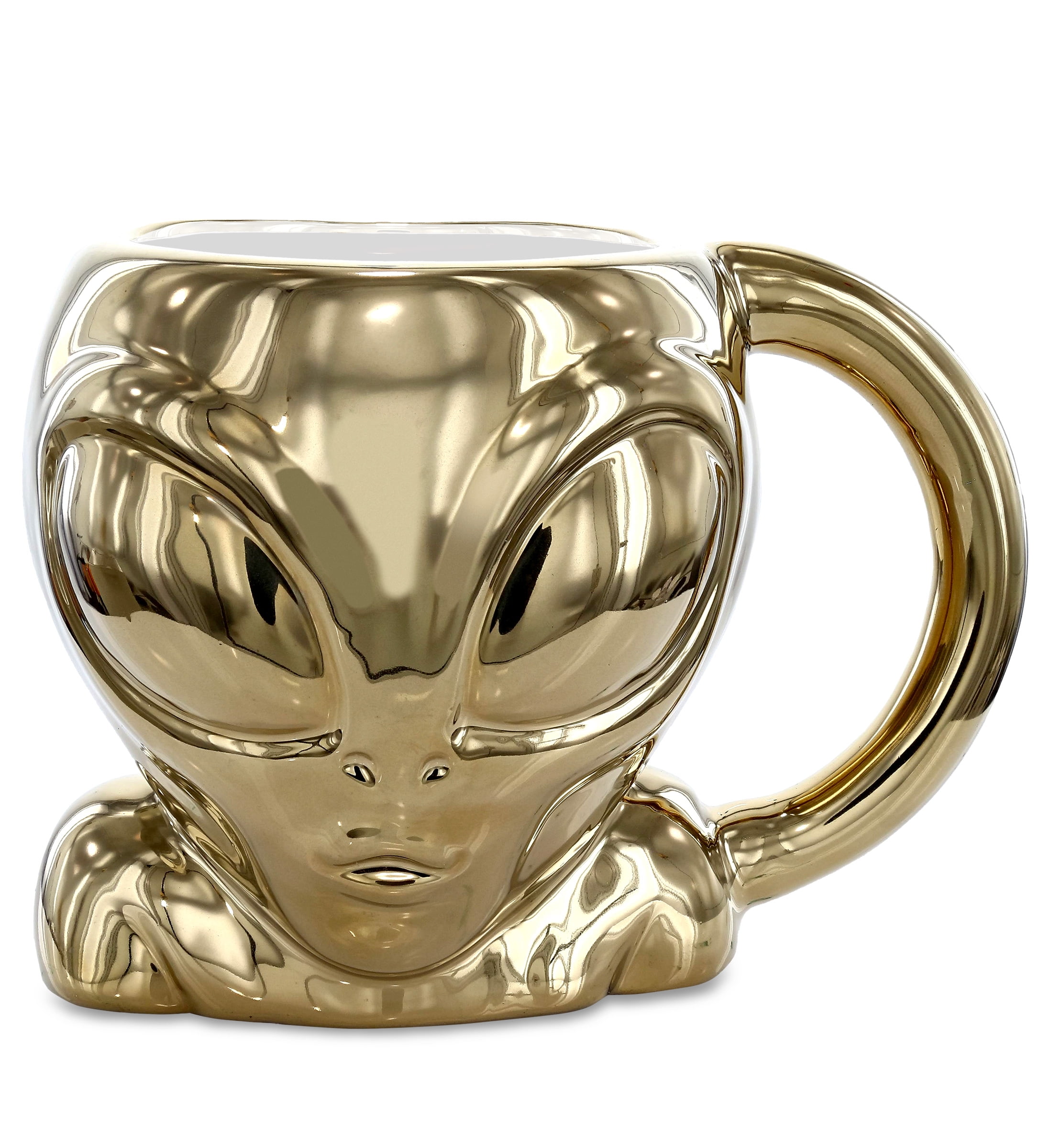 MUGNIV Novelty Gold Alien Mug - Cute Coffee Mugs for Women and Funny ...