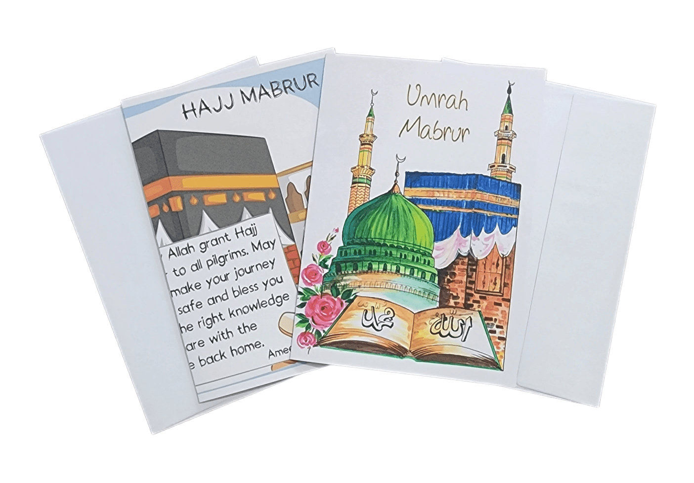 MUHADZIR Hajj Umrah Mabrur Pilgrimage Islamic Greeting Cards with the ...