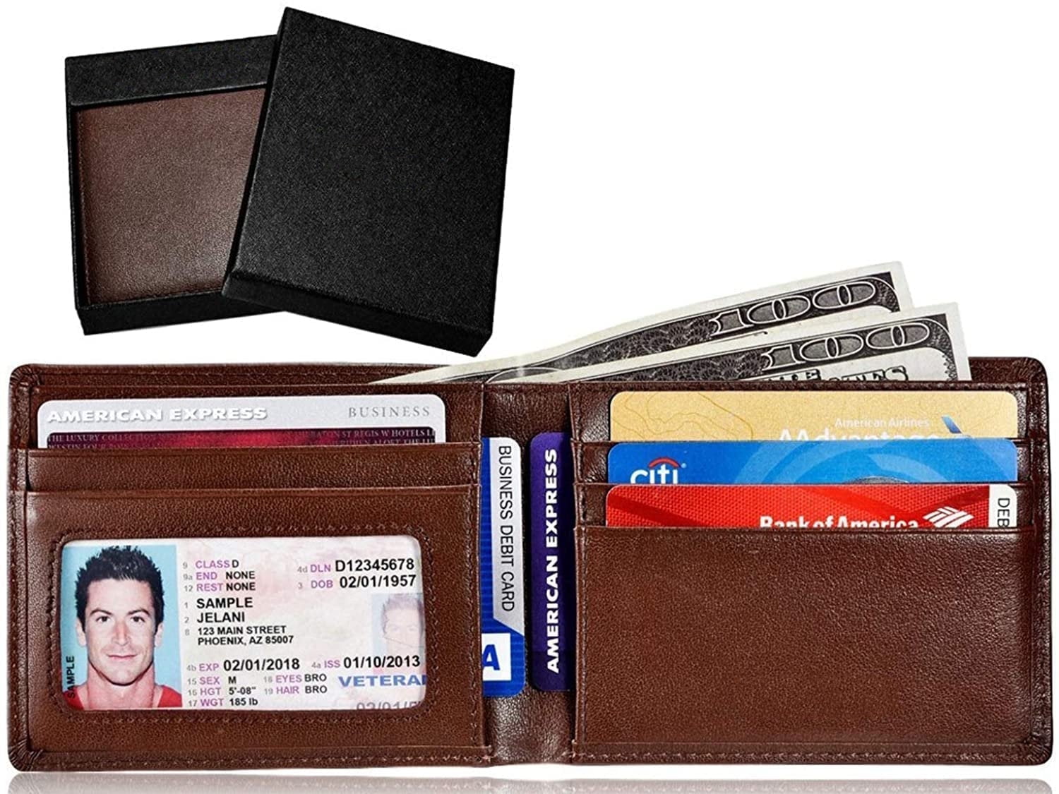 MUITON Premium Textured Leather RFID Blocking Wallet - Stylish and ...