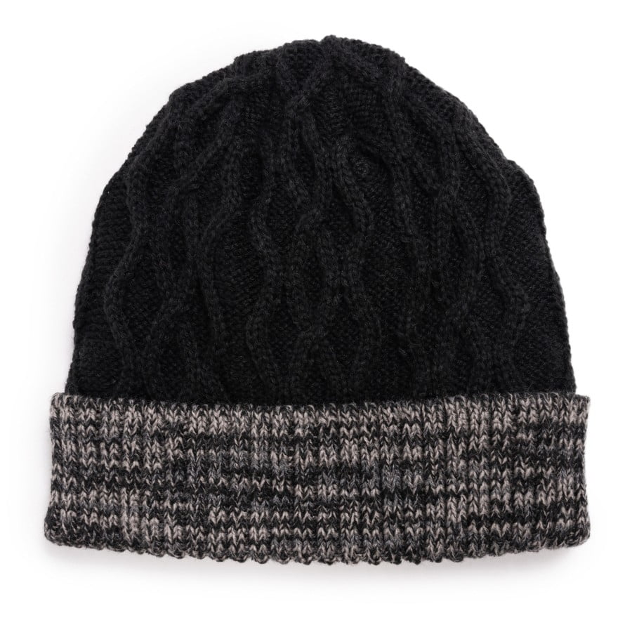 MUK LUKS Men's Cable Cuff Cap, Ebony, One Size - Walmart.com