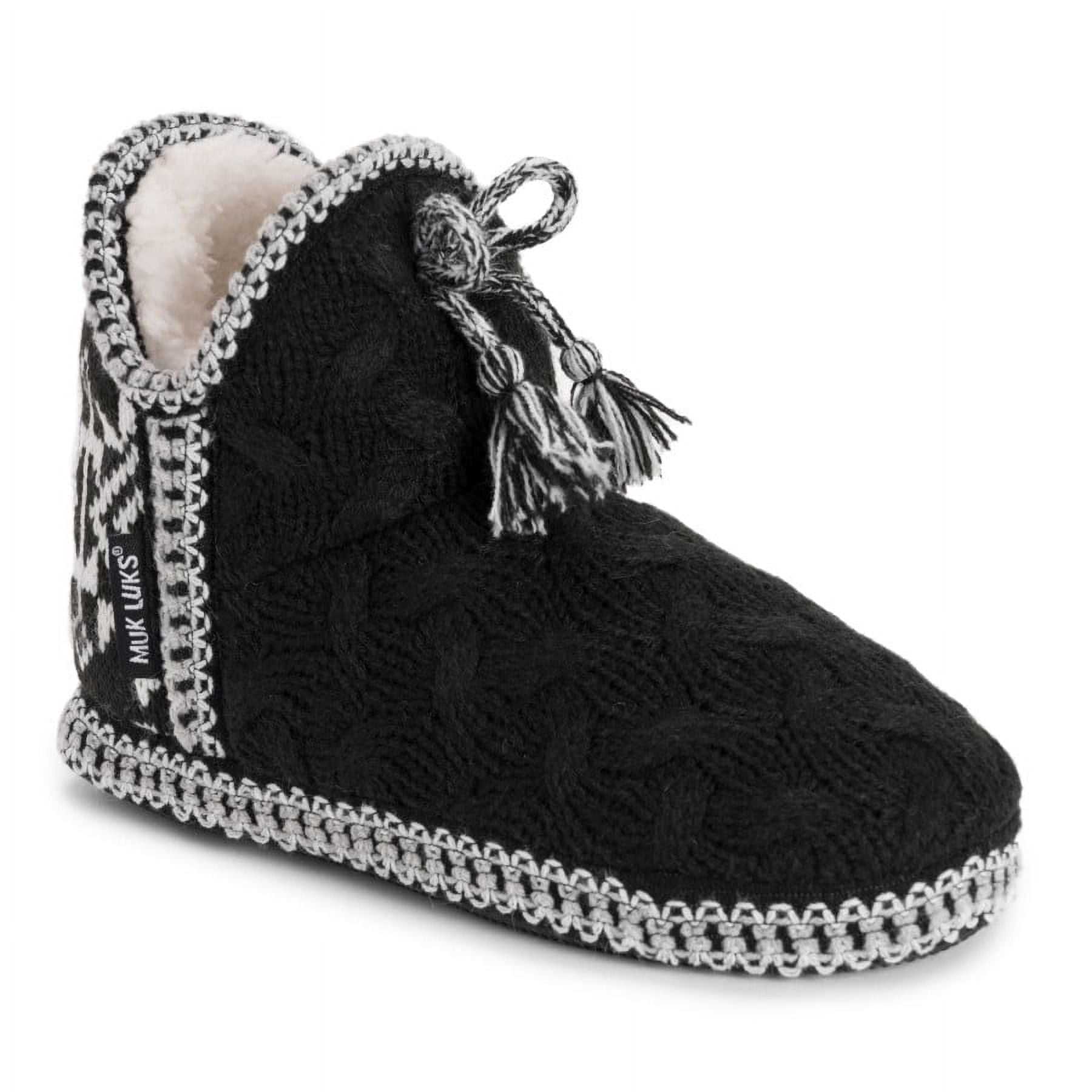 MUK LUKS Women's Amira Slippers, Indoor/Outdoor, Faux Fur, Foam Insole ...