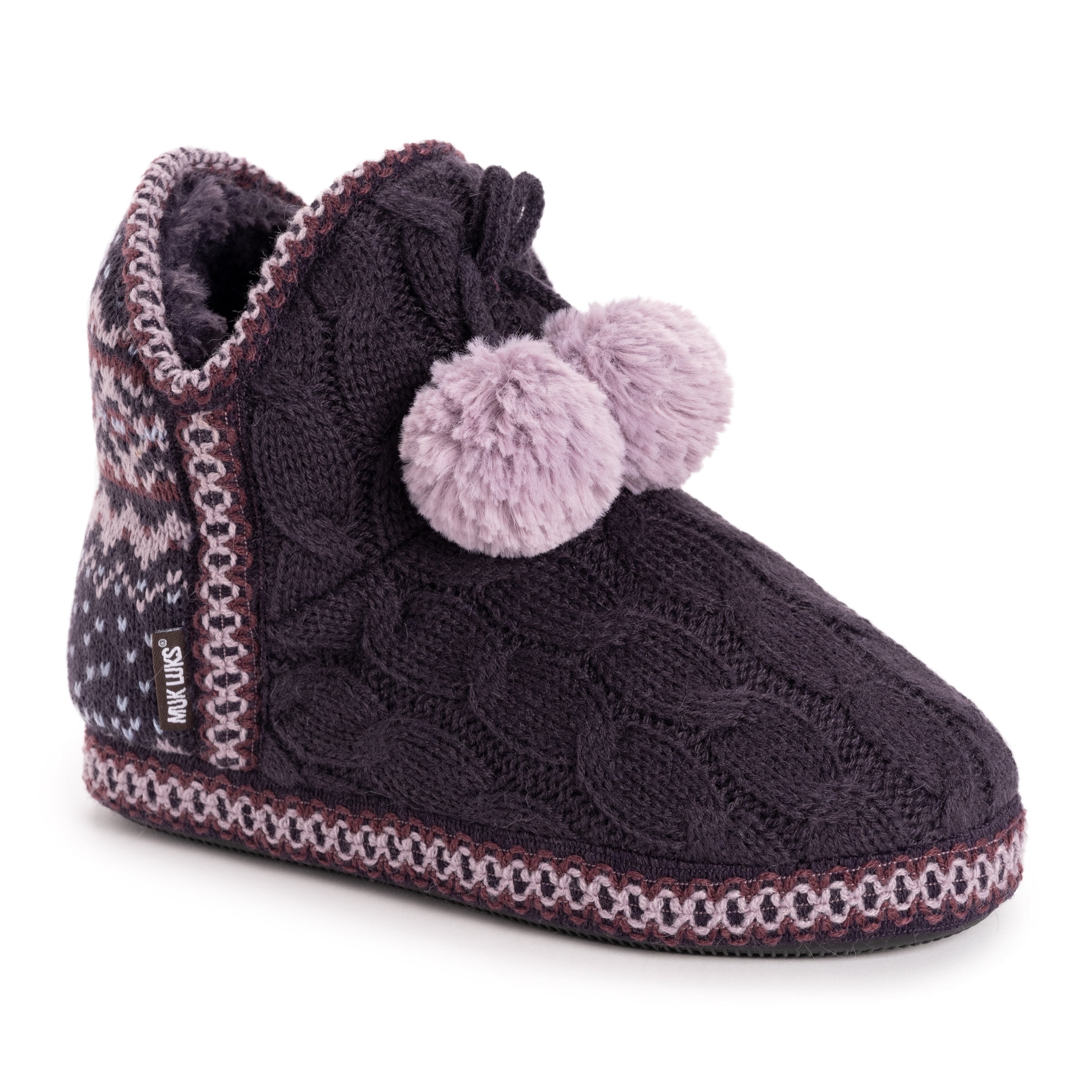 MUK LUKS Women's Amira Bootie Slippers - Walmart.com