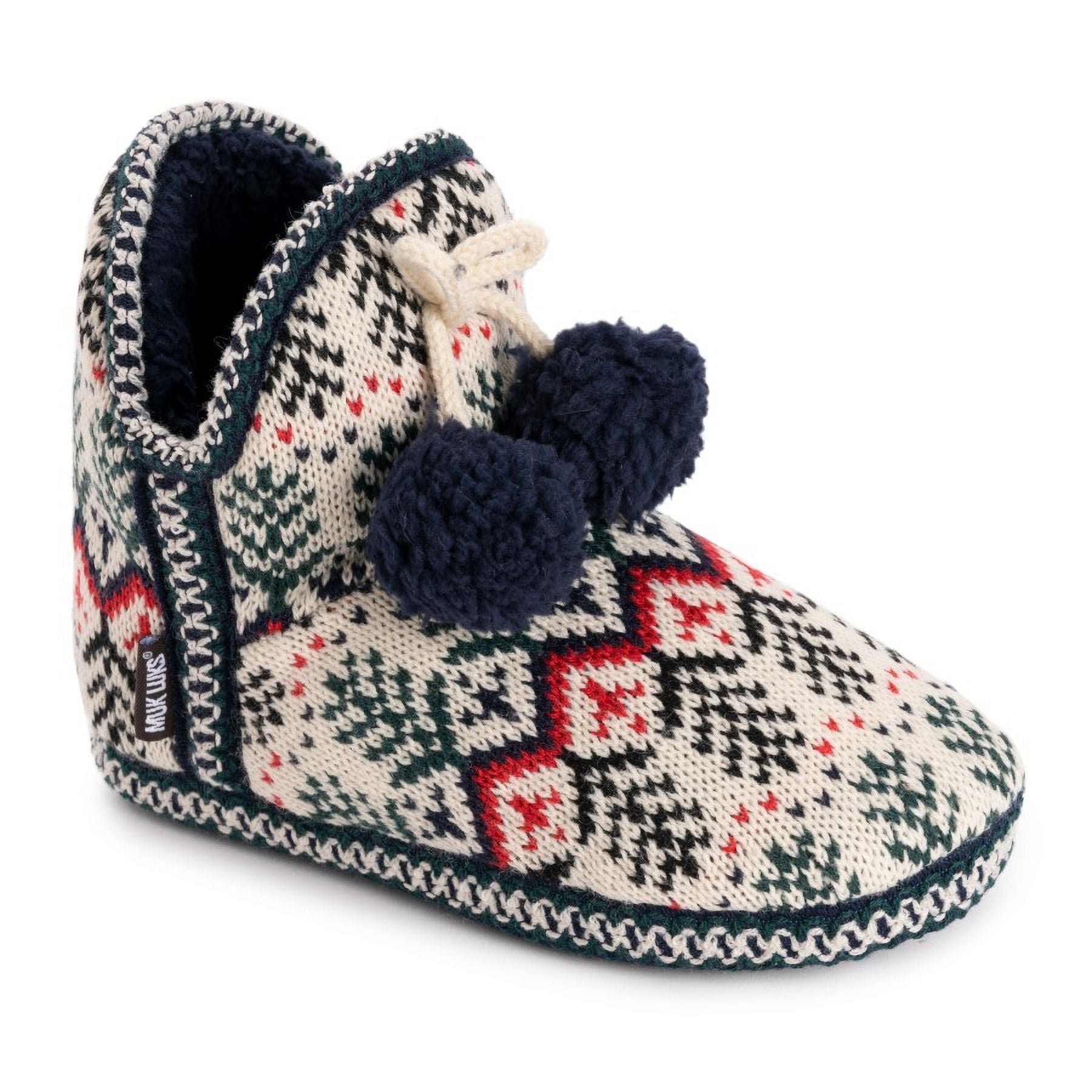 MUK LUKS Women's Amira Bootie Slippers - Walmart.com