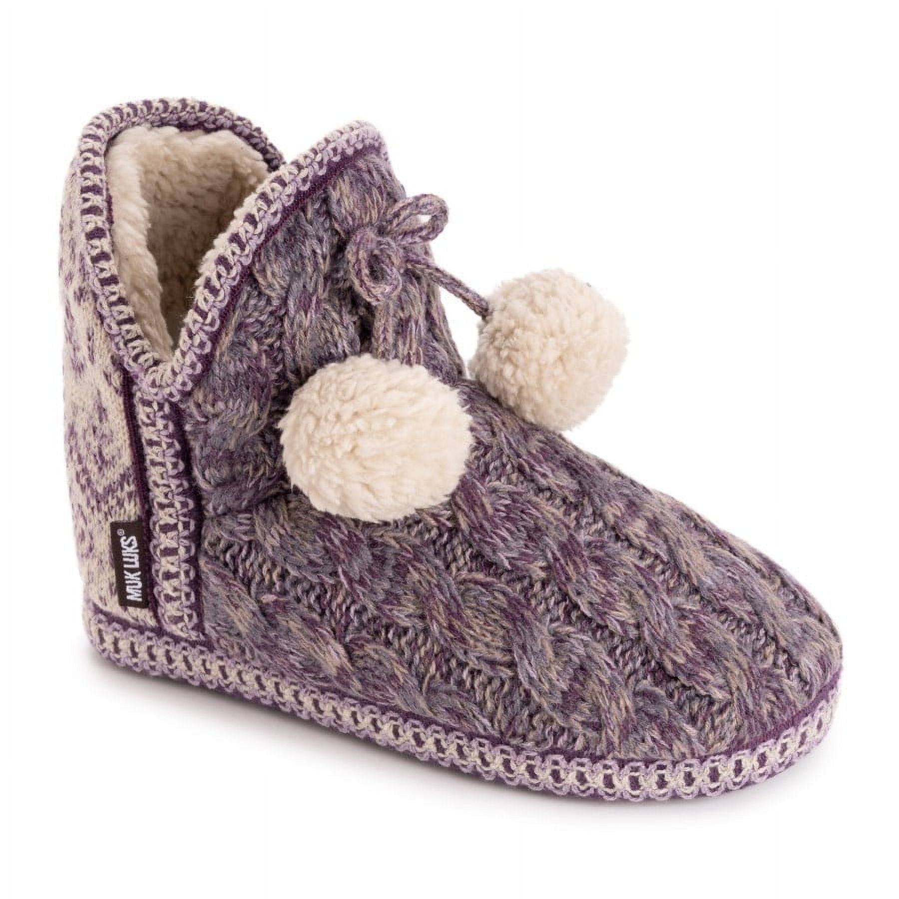MUK LUKS Women's Amira Bootie Slippers - Walmart.com