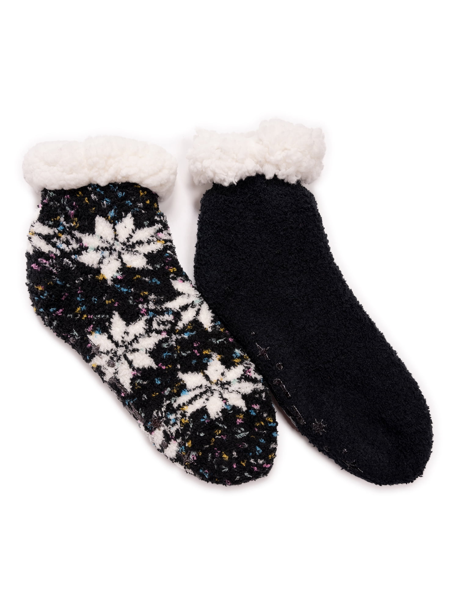 MUK LUKS Women's Fuzzy Soft Warm Ankle Cabin Socks 2-Pack - Walmart.com